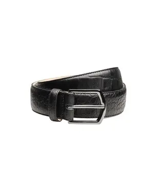CHARLES TYRWHITT Embossed Leather Belt - Black