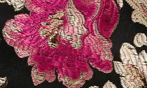 AZALEA WANG Floral Jacquard Peplum Blazer