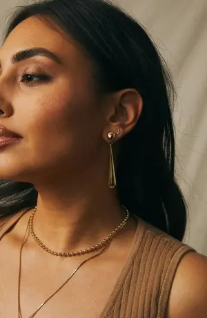 MIRANDA FRYE Claudette Front/back Earrings - Gold