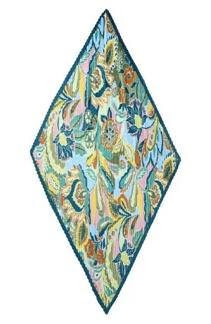 Echo Crazy Pleated Diamond Scarf - Citron