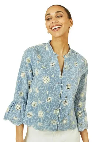 YUMI Daisy Broderie Shirt