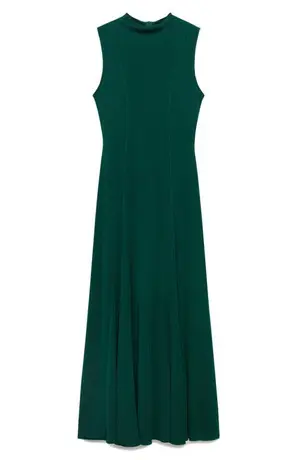 Mango Godet Sleeveless Midi Dress