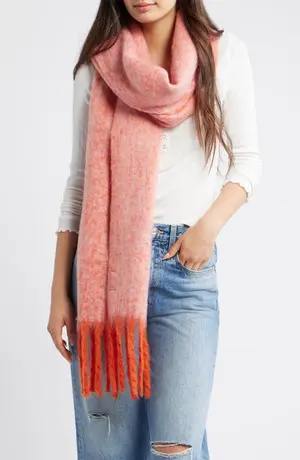 Free People Winter Chill Blanket Scarf - Pink