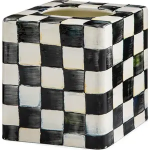 MACKENZIE-CHILDS Check Boutique Tissue Box Cover - Courtly