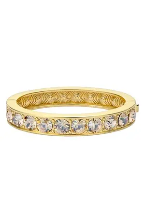 Ted Baker London Rosie Crystal Hinged Bangle Bracelet - Gold Tone/golden Crystal