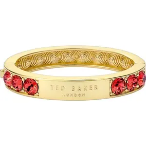 Ted Baker London Rosie Crystal Hinged Bangle Bracelet - Gold Tone/hot Pink Crystal