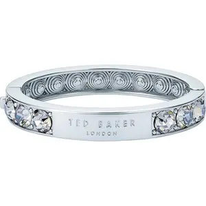 Ted Baker London Rosie Crystal Hinged Bangle Bracelet - Silver Tone/smoked Crystal