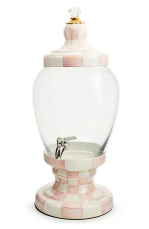 MACKENZIE-CHILDS Check® Beverage Dispenser - Rosy