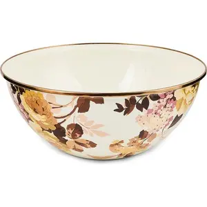 MACKENZIE-CHILDS Wild Rose Large Everyday Bowl - White