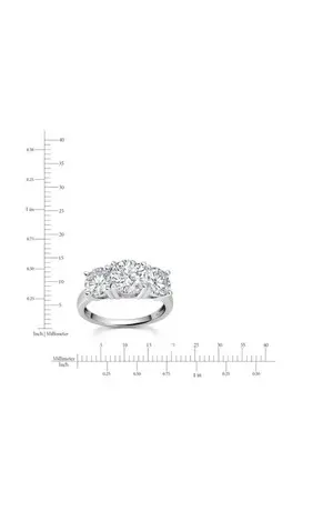 CRISLU Classic Three Stone Cubic Zirconia Ring