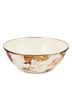 MACKENZIE-CHILDS Wild Rose Medium Everyday Bowl - White