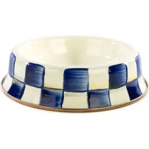 MACKENZIE-CHILDS Check Cat Dish - Royal