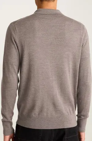 Bonobos Long Sleeve Merino Wool Polo Sweater