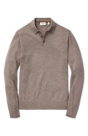 Bonobos Long Sleeve Merino Wool Polo Sweater