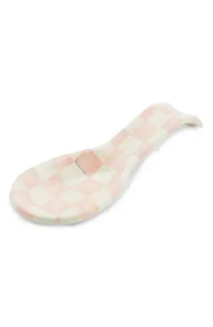 MACKENZIE-CHILDS Check Spoon Rest - Rosy