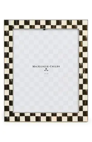 MACKENZIE-CHILDS Check Silver Plate 8 X 10-inch Picture Frame - Courtly