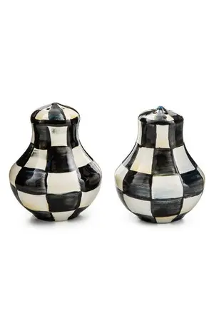 MACKENZIE-CHILDS Check Salt & Pepper Shaker Set - Courtly