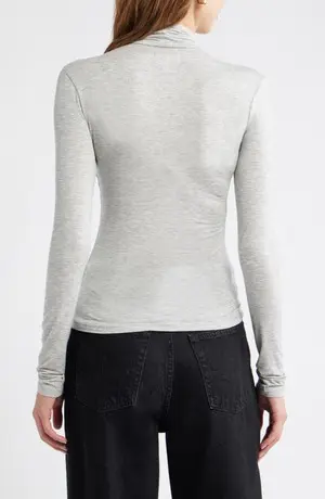 OPEN EDIT Knit Turtleneck - Medium Grey Heather