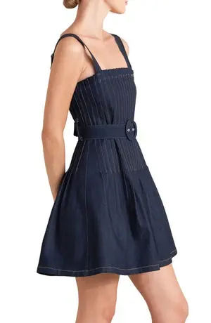 FREEMARKET Pleated Bodice Denim Mini Dress