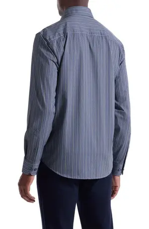 Bugatchi Devon Ooohcotton® Chevron Illusion Print Button-up Shirt