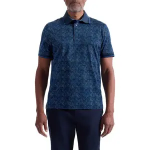 Bugatchi Vance Ooohcotton® Leaf Print Polo