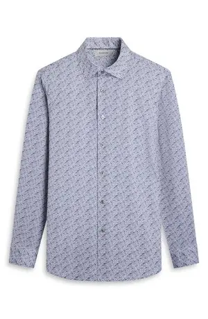 Bugatchi James Ooohcotton® Music Print Button-up Shirt - Platinum