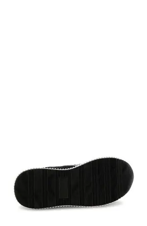 VOILE BLANCHE Lana Genuine Shearling Platform Sneaker - Black Grey