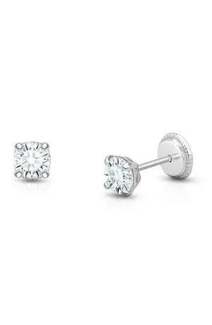 TINY BLESSINGS 14k Gold Crystal Birthstone Stud Earrings - April