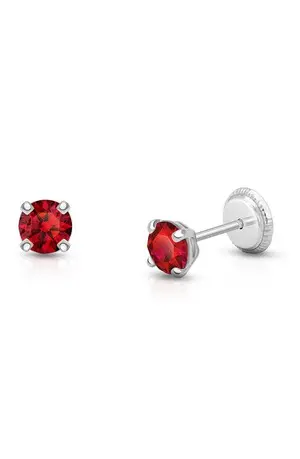 TINY BLESSINGS 14k Gold Crystal Birthstone Stud Earrings - July