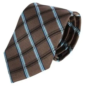 Trafalgar Square Patterned Silk Necktie Brown