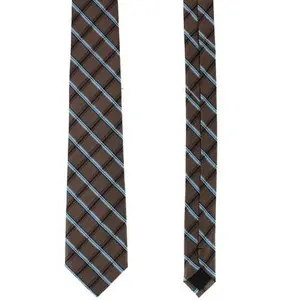 Trafalgar Square Patterned Silk Necktie - Brown