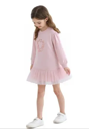 MIMI TUTU Heart Bow Dress - Pink