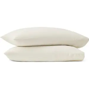 BOLL & BRANCH Signature Set Of 2 Piped Edge Pillowcases - Cream/cream