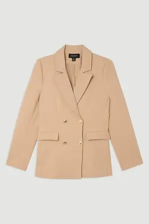 Karen Millen Tailored Double Breasted Blazer - Camel