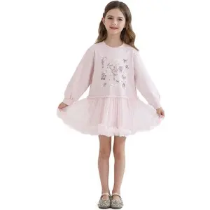MIMI TUTU Ballet Ruffle Bow Dress - Pink
