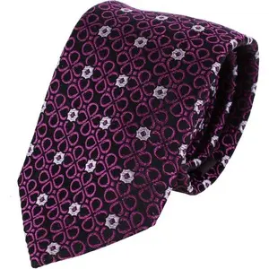 Trafalgar Floral Silk Necktie Purple