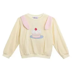 MIMI TUTU Bunny-ear Long-sleeve Sweatshirt - Cream