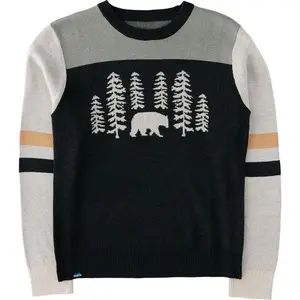 KAVU Hillrose Crew Neck Sweater - Tree Bear
