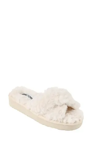 Faux Fur Slipper Slides for Women