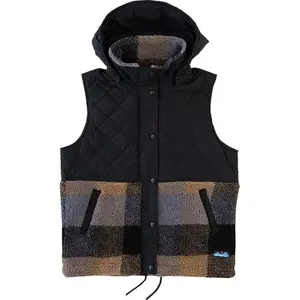 KAVU Luna Peak Hooded Vest - Nightshade Plaid