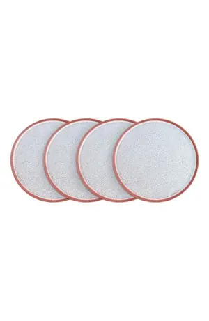 STONE + LAIN Vince Stoneware 4-piece Dinner Plate Set - Red