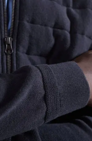 Bugatchi Quilted Zip-up Sweater Jacket
