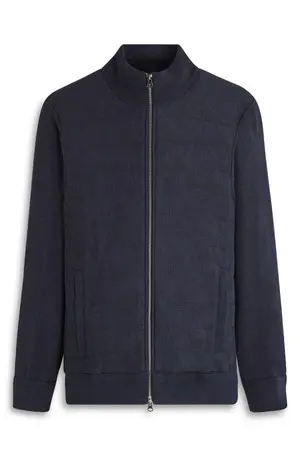 Bugatchi Quilted Zip-up Sweater Jacket
