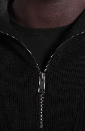 Bugatchi Merino Wool & Cotton Quarter-zip Pullover