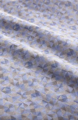 Bugatchi Jimmy Ooohcotton® Geo Print Button-up Shirt - Sand