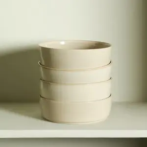 STONE + LAIN Eden Stoneware 4-piece Pasta Bowl Set