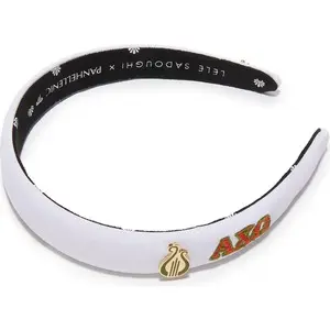 Lele Sadoughi Alpha Chi Omega Charlotte Headband - Ivory 100