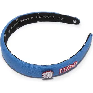 Lele Sadoughi Pi Beta Phi Charlotte Headband - Silver Blue 400
