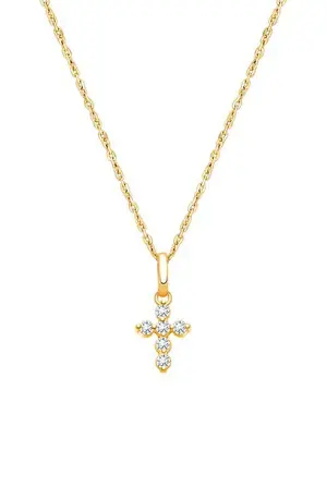 TINY BLESSINGS 14k Glory And Grace Cross Necklace - 14k Yellow Gold