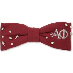 Lele Sadoughi Alpha Phi Riley Bow - Wine 600